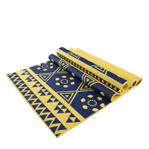 Maji Sports Printed PVC Yoga Mat, Yellow