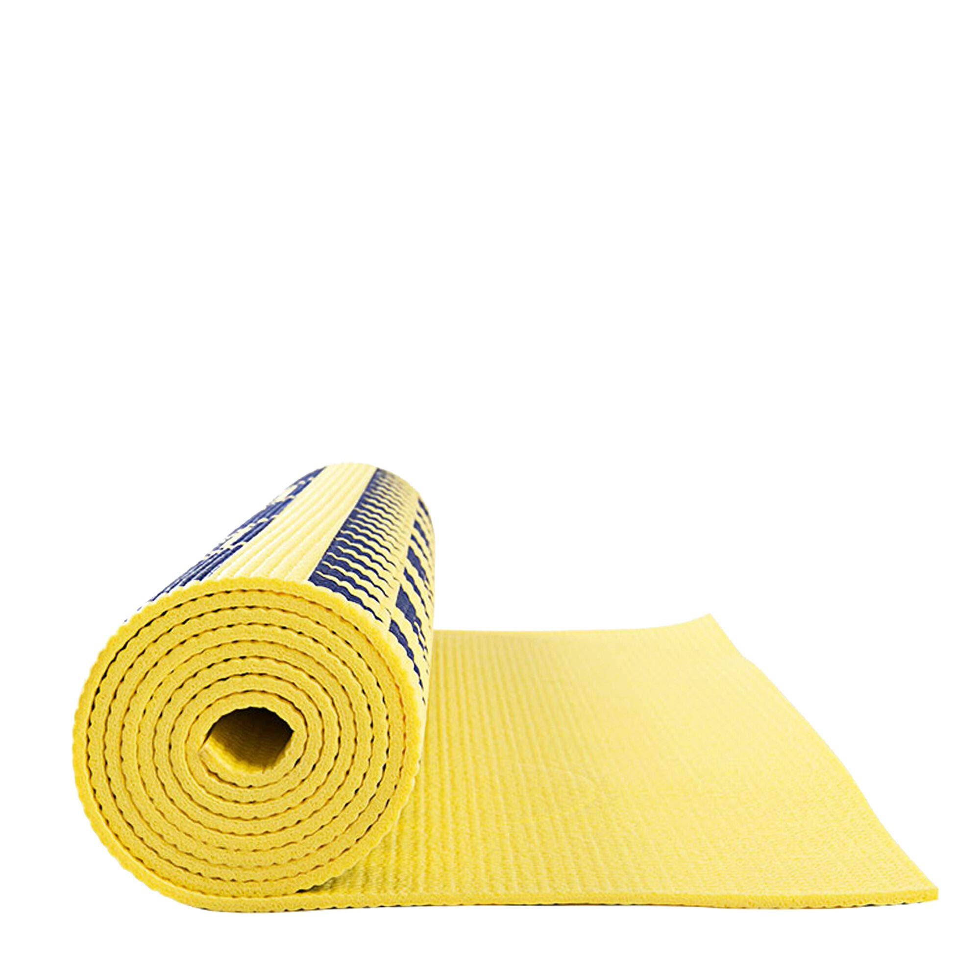 Maji Sports Printed PVC Yoga Mat, Yellow