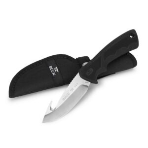 Buck Knives 0685BKG Bucklite Max II Large Guthook Fixed Blade Knife with Sheath, Black