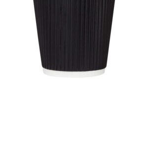 Karat C-KRC512B 12 oz Ripple Paper Hot Cup - Black (Case of 500)