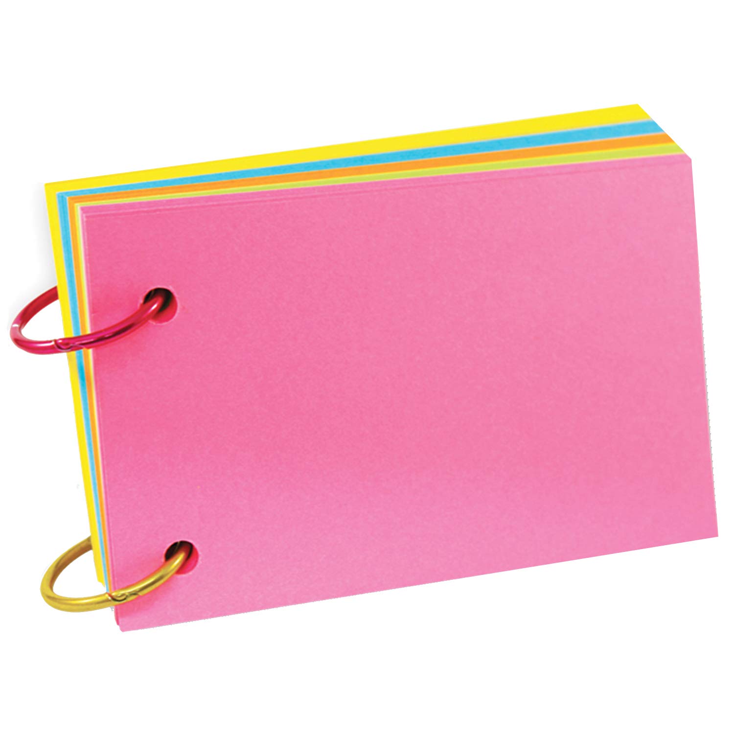 Top Notch Teacher Products TOP3672 Ring Notes, Blank, Assorted Bright Colors, 3" x 5", Pack of 75