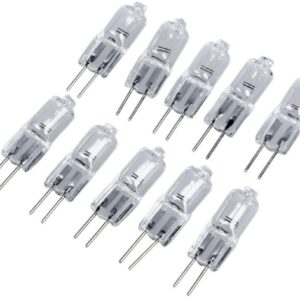 G4 5W Halogen Bulb G4 12V 5W Halogen JC T3 G4 Bi-Pin 5W Halogen Light Bulb AC/DC 12V 5W Precision Halogen Light Bulbs,Clear,10 Pack