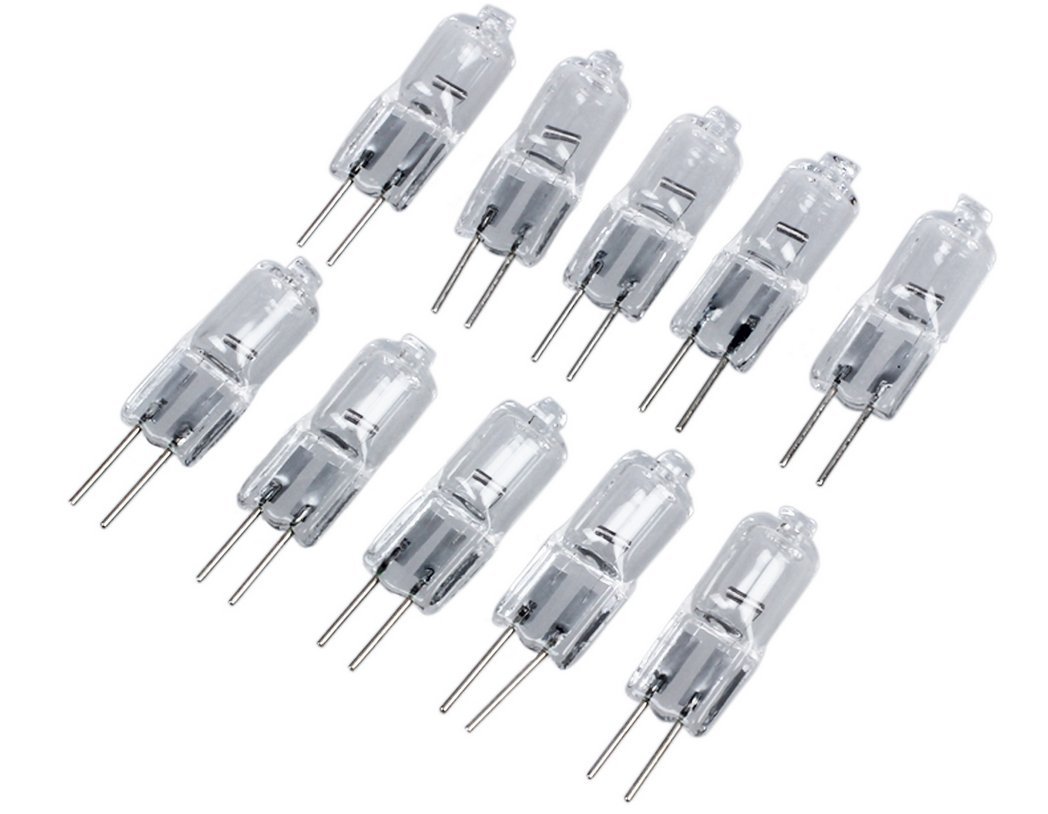 G4 5W Halogen Bulb G4 12V 5W Halogen JC T3 G4 Bi-Pin 5W Halogen Light Bulb AC/DC 12V 5W Precision Halogen Light Bulbs,Clear,10 Pack