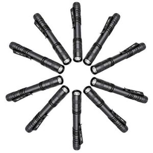 tileon pen flashlight,10pcs led pen light flashlights with clip,500 lumen mini flashlight medical penlight