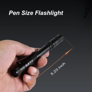 Tileon Pen Flashlight,10PCS Led Pen Light Flashlights with Clip,500 Lumen Mini Flashlight Medical Penlight