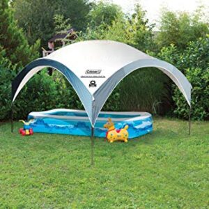 Coleman Gazebo, Fastpitch Shelter XL for Garden and Camping, Sturdy Steel Construction, Large Tent, Portable Sun Shelter with Protection SPF 50, White, XL - 4.5 x 4.5 m