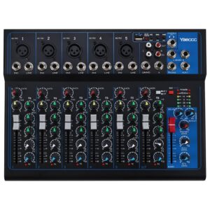 4/7 channel professional powered mixer power mixing live studio audio sound dj-mixer mixing console with usb slot (7 channel)