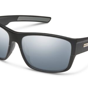 Suncloud Range Polarized Sunglasses, Matte Black/Polarized Silver Mirror, One Size