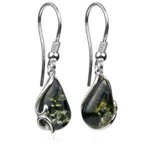 ian and valeri co. green amber sterling classic drop earrings