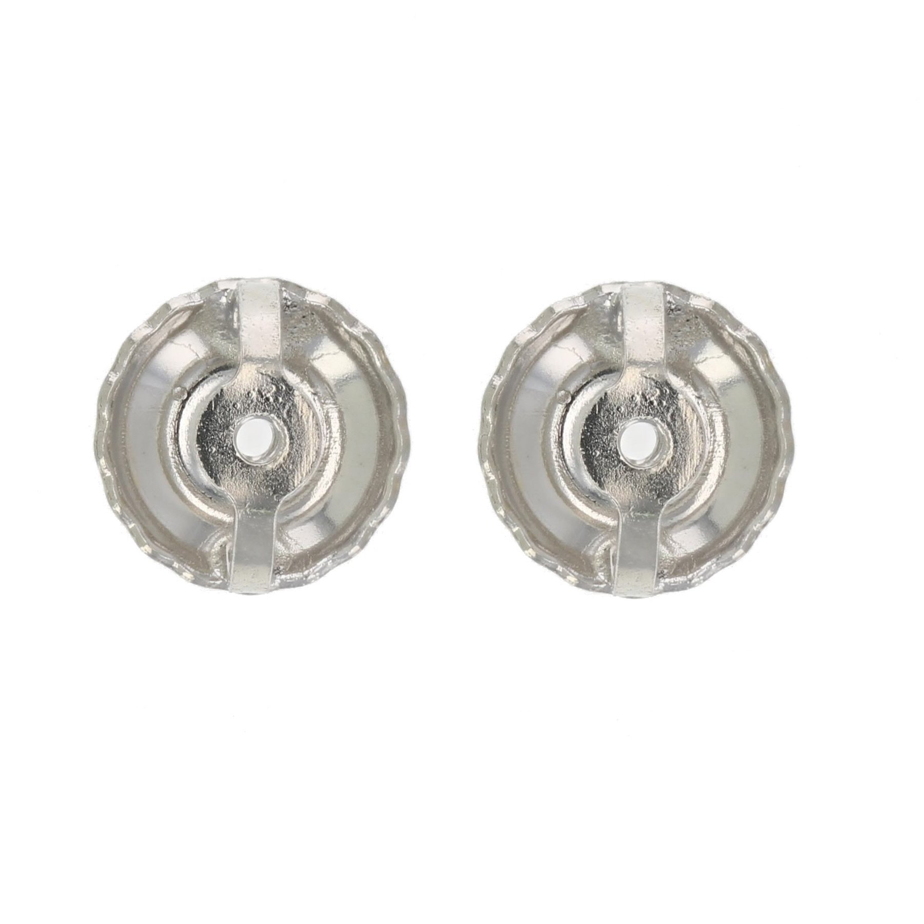 Vir Jewels 14K White Gold Screw Backs Replacement for Stud Earrings (1 Pair)