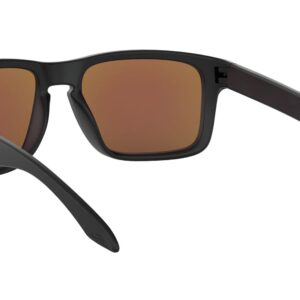 Oakley Men's OO9102 Holbrook Square Sunglasses, Matte Black/Prizm Sapphire Iridium Polarized, 57 mm