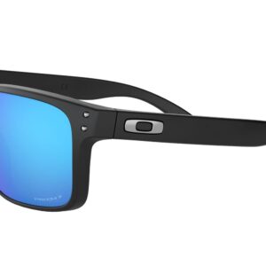 Oakley Men's OO9102 Holbrook Square Sunglasses, Matte Black/Prizm Sapphire Iridium Polarized, 57 mm