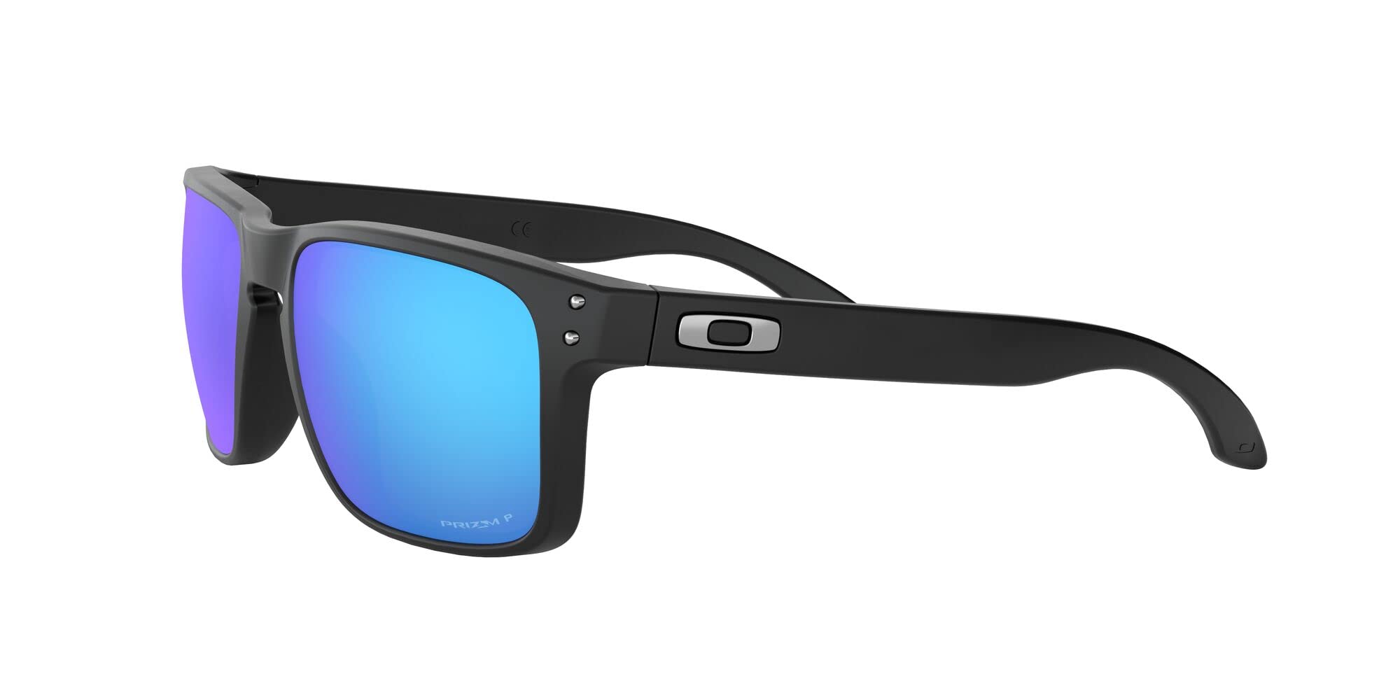 Oakley Men's OO9102 Holbrook Square Sunglasses, Matte Black/Prizm Sapphire Iridium Polarized, 57 mm