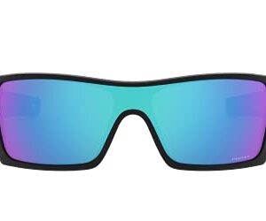 Oakley Men's OO9101 Batwolf Rectangular Sunglasses, Polished Black/Prizm Sapphire, 27 mm