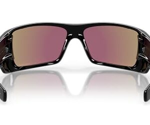 Oakley Men's OO9101 Batwolf Rectangular Sunglasses, Polished Black/Prizm Sapphire, 27 mm