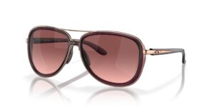 oakley women's oo4129 split time aviator sunglasses, crystal raspberry/g40 black gradient, 58 mm