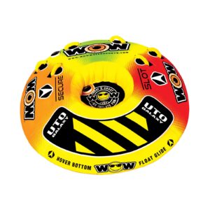 wow sports - uto galaxy towable tube for boating - 1 to 2 person towable - easy to inflate - great for kids & adults