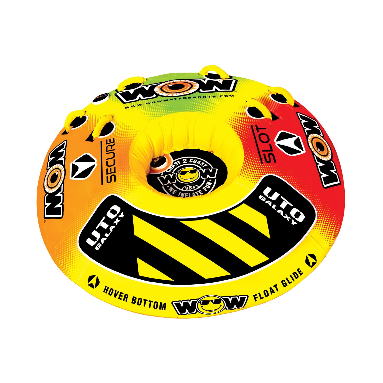 WOW Sports - UTO Galaxy Towable Tube for Boating - 1 to 2 Person Towable - Easy To Inflate - Great For Kids & Adults