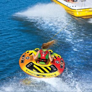 WOW Sports - UTO Galaxy Towable Tube for Boating - 1 to 2 Person Towable - Easy To Inflate - Great For Kids & Adults