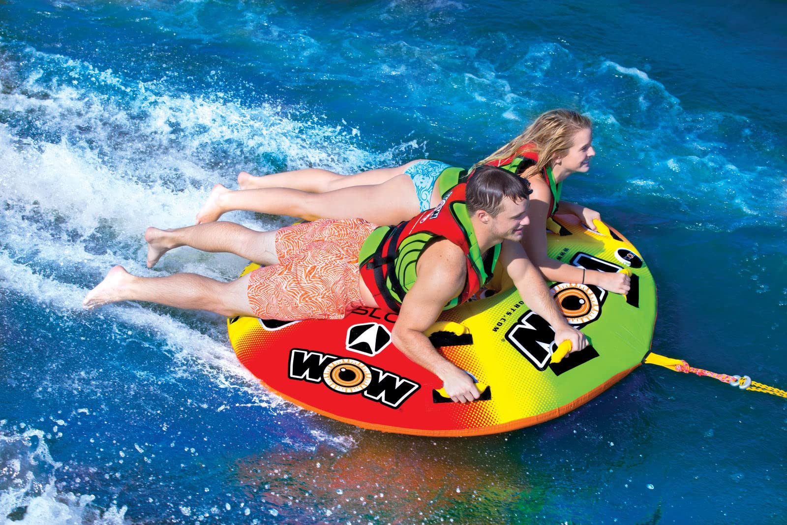 WOW Sports - UTO Galaxy Towable Tube for Boating - 1 to 2 Person Towable - Easy To Inflate - Great For Kids & Adults