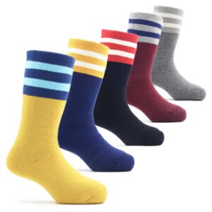 howjojo boys thick fleece socks kids winter warm thermal crew seamless socks 5 pack 3t/4t/5t