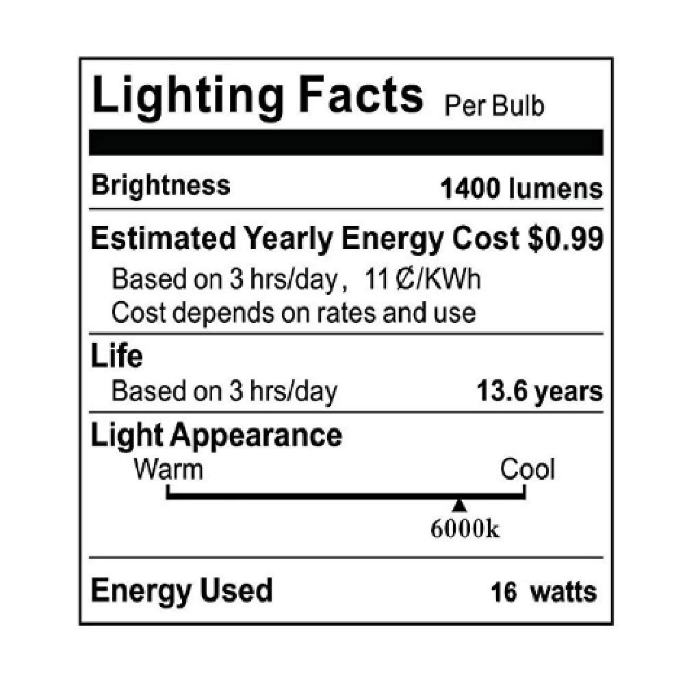 TSOCO E12 LED Bulbs,16W LED Chandelier Light Bulbs,120 Watt Equivalent,6000K Daylight White,1400LM,Non-Dimmable Ceiling Fan Light Bulbs,Pack of 3 (Daylight-16w)