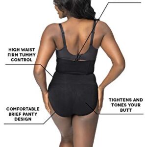 ROBERT MATTHEW Radiance Women's Shapewear High-Waist Brief (2XL, Black)