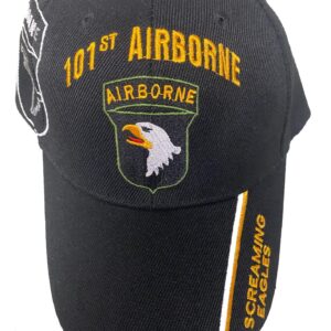 101st Airborne Div Division Screaming Eagles Licensed Embroidered Cap Hat Black