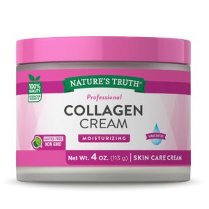 Collagen Cream | 4 oz | Professional Strength | Paraben & SLS Free, Gluten Free | For Face and Body | by Nature's Truth