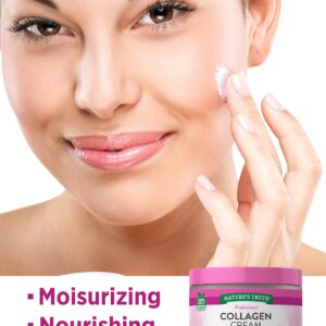 Collagen Cream | 4 oz | Professional Strength | Paraben & SLS Free, Gluten Free | For Face and Body | by Nature's Truth