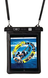 wow world of watersports h2o proof mini tablet holder 6 inch x 10 inch large waterproof, snowproof, dustproof and sandproof smartphone holder, 18-5030