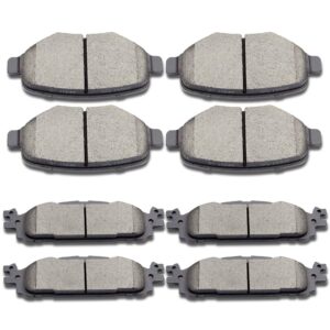 scitoo ceramic brake pads, 8pcs front rear brake pads brakes kits fit for 11-17 for ford explorer,09-19 for ford flex,10-19 for ford taurus,11 for lincoln mks,10-14 for lincoln mkt