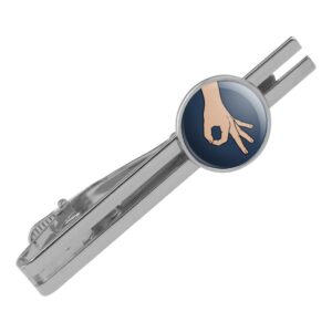 the circle game round tie bar clip clasp tack silver color plated