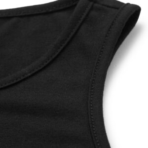 SweatyRocks Women's Casual Sleeveless Round Neck Workout Crop Tank Top Shirts Sun Black L