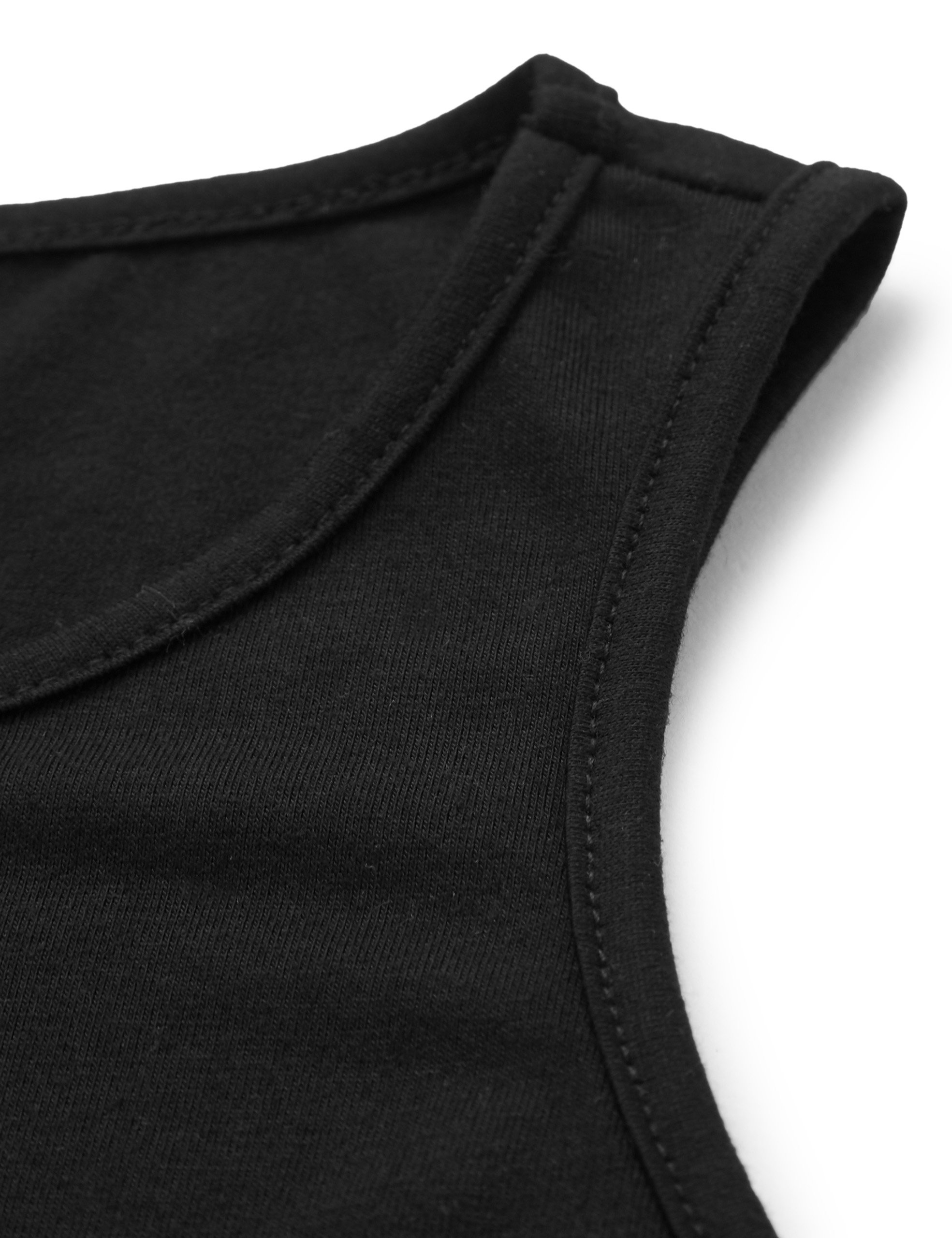 SweatyRocks Women's Casual Sleeveless Round Neck Workout Crop Tank Top Shirts Sun Black L