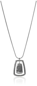 nine west women's silvertone adjustable pendant necklace, 36" l