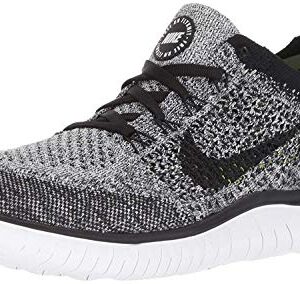 Nike Women's Free RN Flyknit 2018 White Black 942839-101 (8.5)