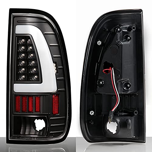 AKKON - For 1997-03 Ford F-150 | 2004 F150 Heritage| 1997-99 F-250 Light Duty Black LED Headlights & Tail Lights