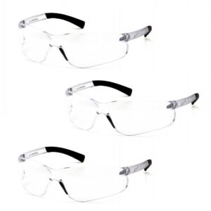 pyramex ztek bifocal reader safety glasses with clear lens s2510r20 (3 pair) (+2.0 lens)