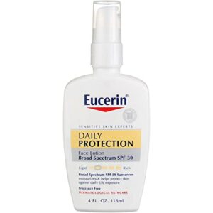 eucerin daily protective facial lotion spf30, 4 ounces each (value pack of 4)