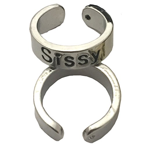 Alternative Intentions Silver Toe Ring Slut, Whore, BBC, Hotwife or Queen of Spades, Swinger Jewelry Lifestyle (Sissy)