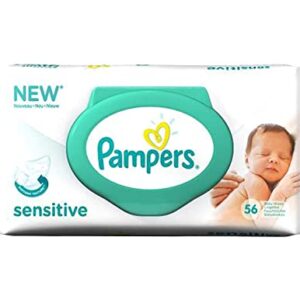 Pampers Wipes Sensitive - 56 ct, Pack of 5