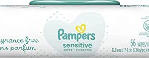 Pampers Wipes Sensitive - 56 ct, Pack of 5