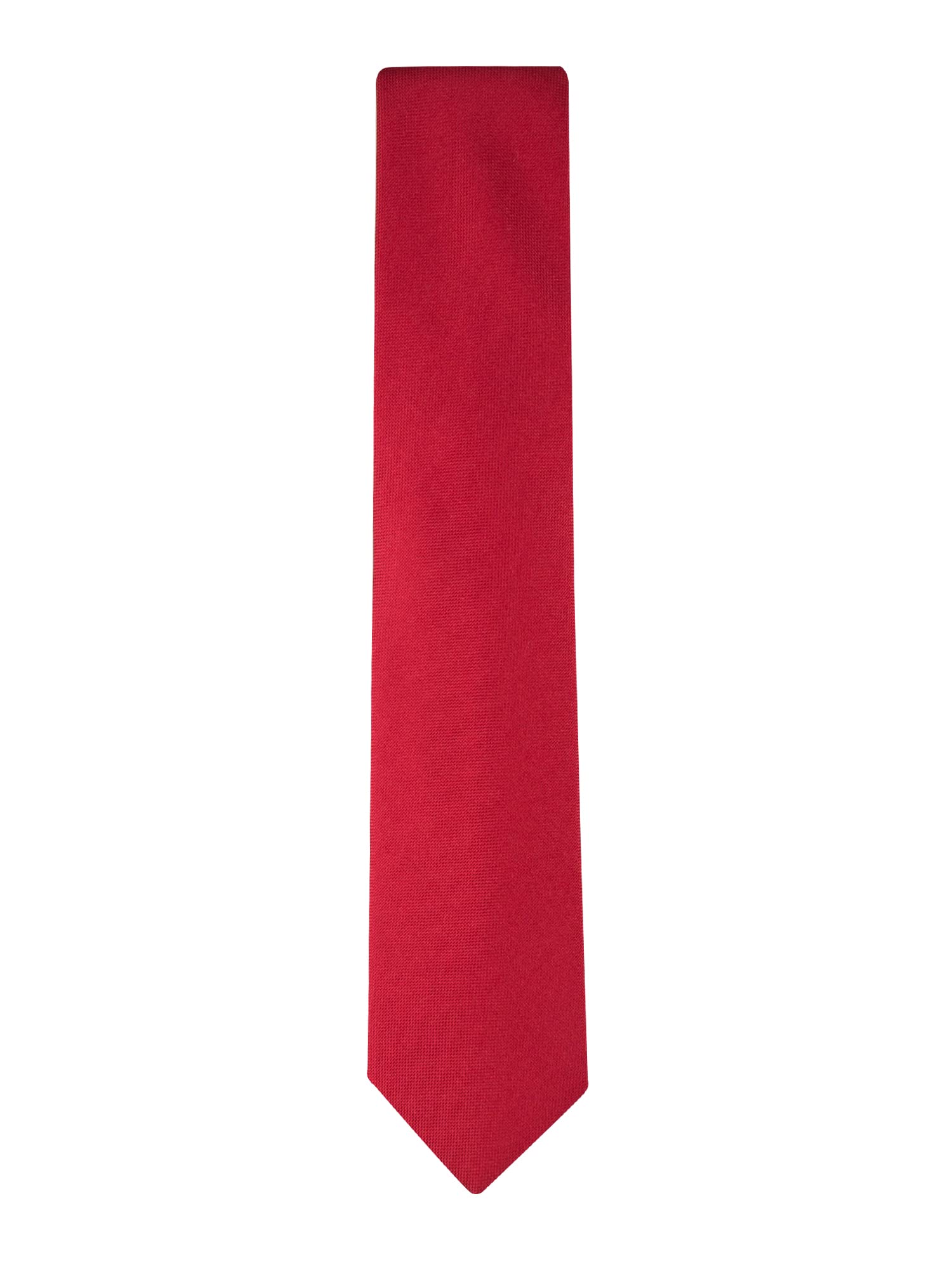 Calvin Klein Men's Silver Spun Solid Tie, Red, Regular