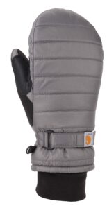 carhartt women's quilts insulated mitten, charcoal, s