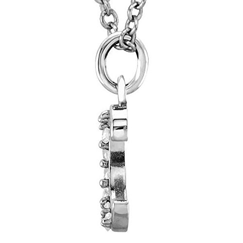 Dazzlingrock Collection 0.05 Carat (ctw) 14K Diamond Lowercase Letter 'c' Initial Pendant for Mother's Day, White Gold