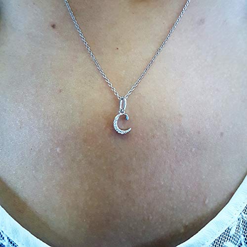 Dazzlingrock Collection 0.05 Carat (ctw) 14K Diamond Lowercase Letter 'c' Initial Pendant for Mother's Day, White Gold