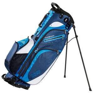 izzo golf versa ultra-lite stand golf bag with exclusive features, light blue/white