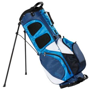 Izzo Golf Versa Ultra-Lite Stand Golf Bag With Exclusive Features, Light Blue/White