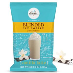 angel specialty products vanilla latte | blended ice coffee | frappe mix | 3-pound bag [34 servings]